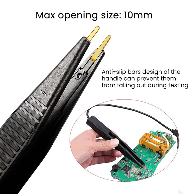 Cleqee P1510 SMD Chip Component Multimeter Test Hook Clips Tweezers ...