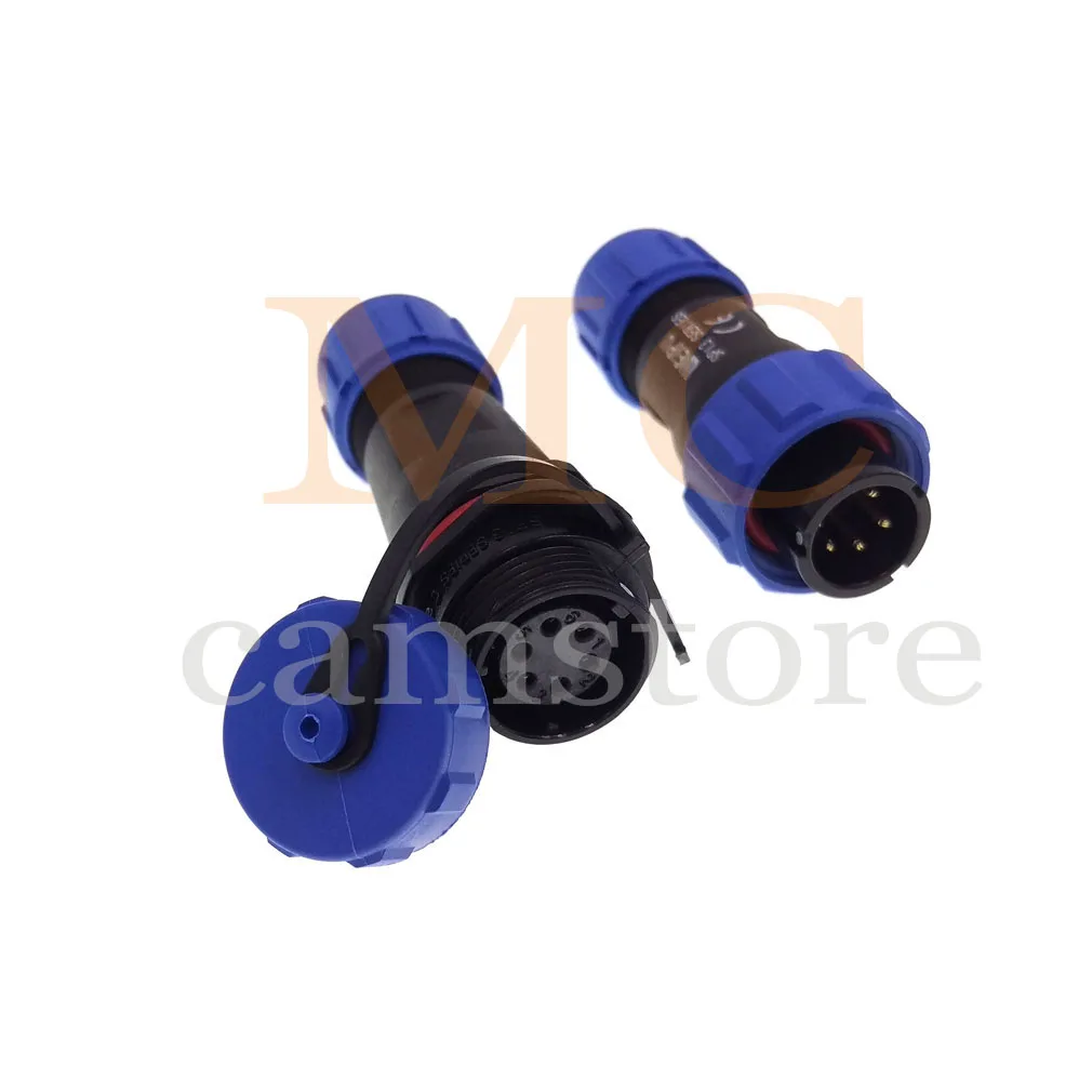 WEIPU SP13 6 pin Inline Cable Coupler IP68 Waterproof Panel Mount ...