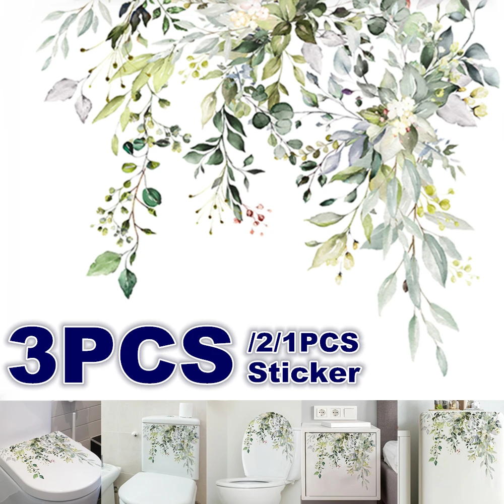 New Plant Flower Toilet sticker Creative Toilet Decorative Restaurant ...