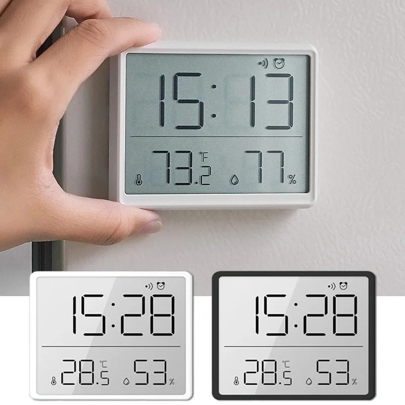 Ultra-Thin-Alarm-Clock-Temperature-Hygrometer-Multifunction-Magnetic ...