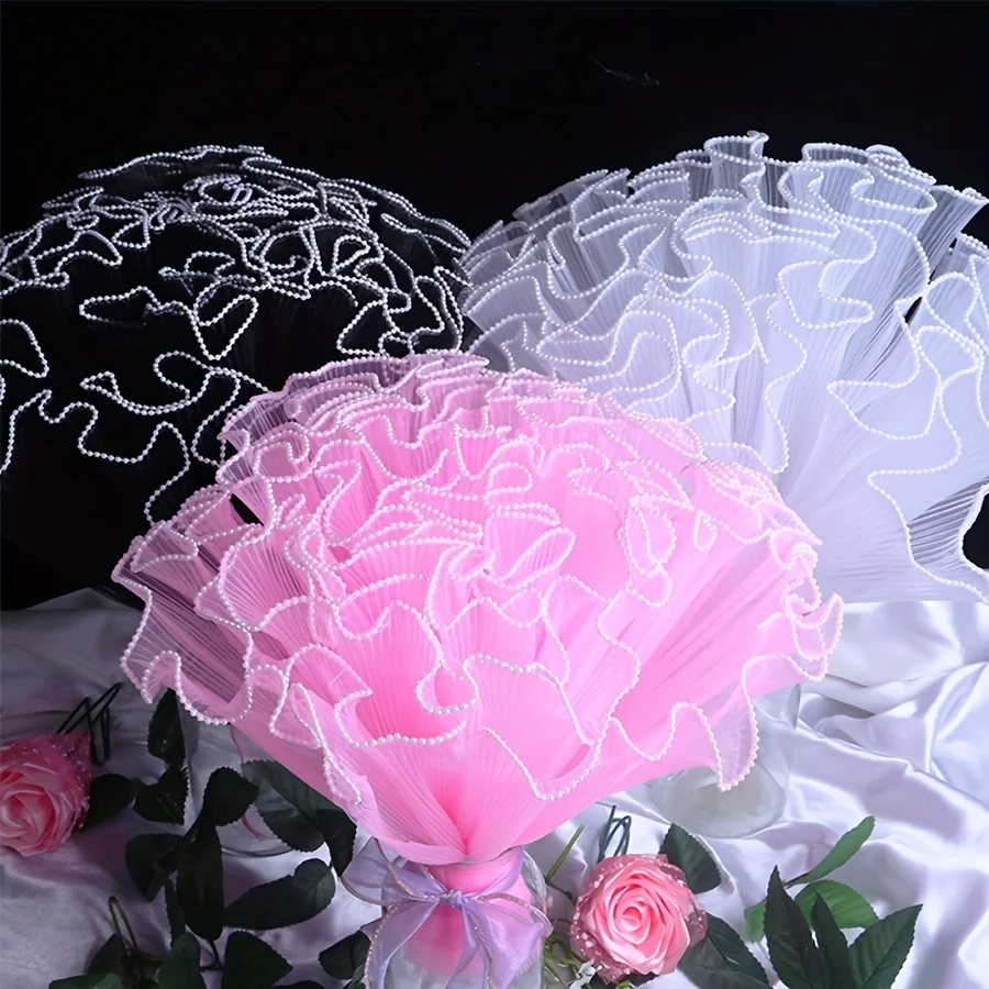 1Roll-Korean-Fresh-Flower-Wrapping-Mesh-Bouquet-Floral-Packaging-Flower ...