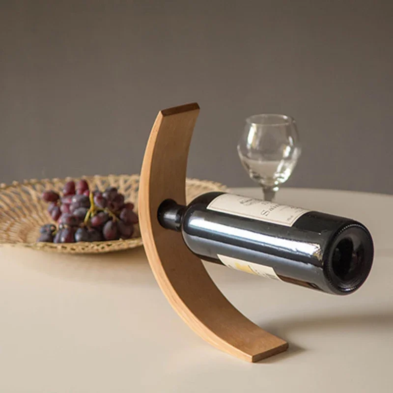 Modern-Bar-Wooden-Balanced-Wine-Bottle-Rack-Winery-Club-Display-Stand ...