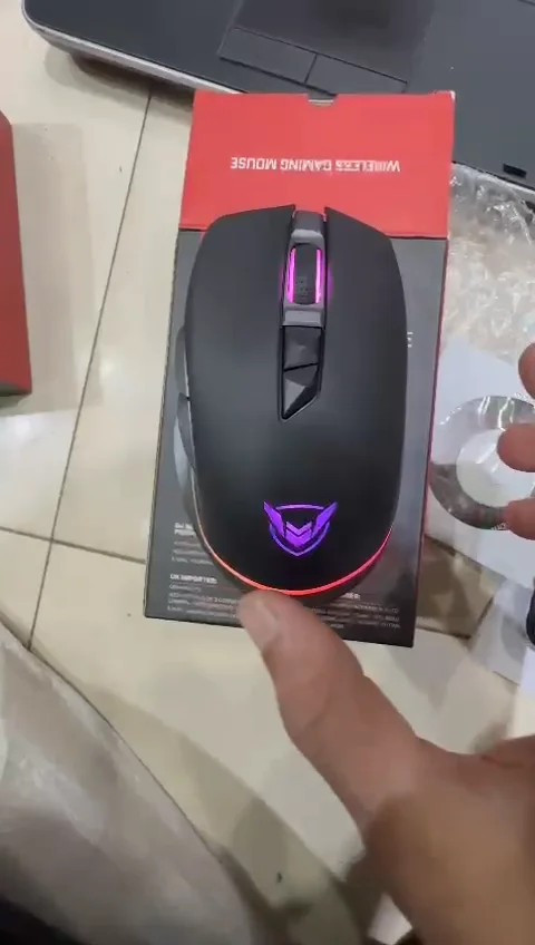 PC255A Rechargeable RGB Gaming Mouse Wireless Wired Rechargeable Dual ...