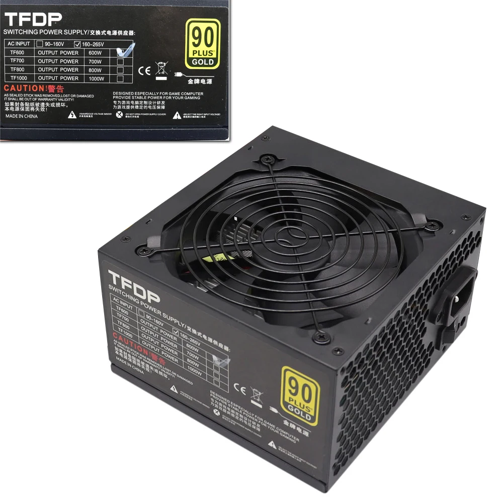 Power Supply 700W 650W 600W PSU PFC Silent Fan ATX 24pin 12V PC ...