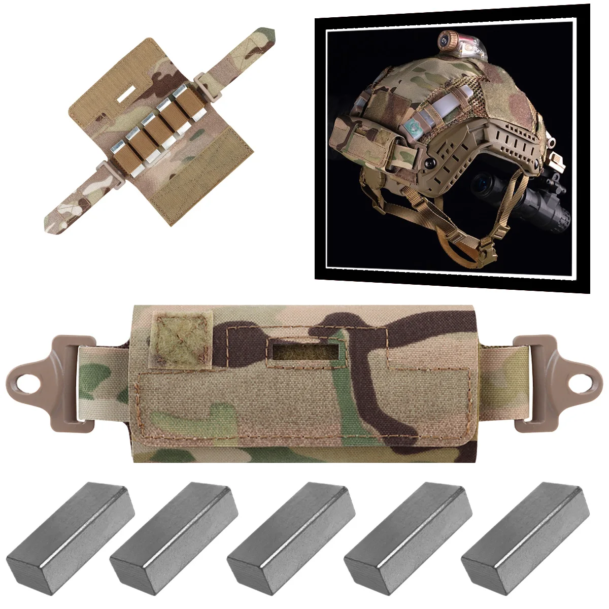 Tactical-Helmet-Counterbalance-Weight-Bag-NVG-Counterweight-Pouch-with ...