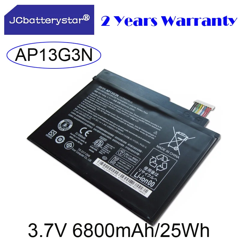 JC high quality new Laptop Battery AP13G3N 3.7V/25Wh/6800mAh For Iconia ...