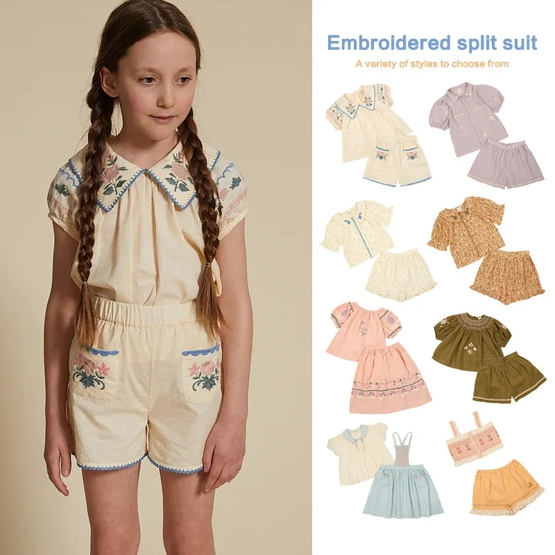 Children-Girls-Beautiful-Embroidery-Summer-Sets-Girl-Brand-Designer ...