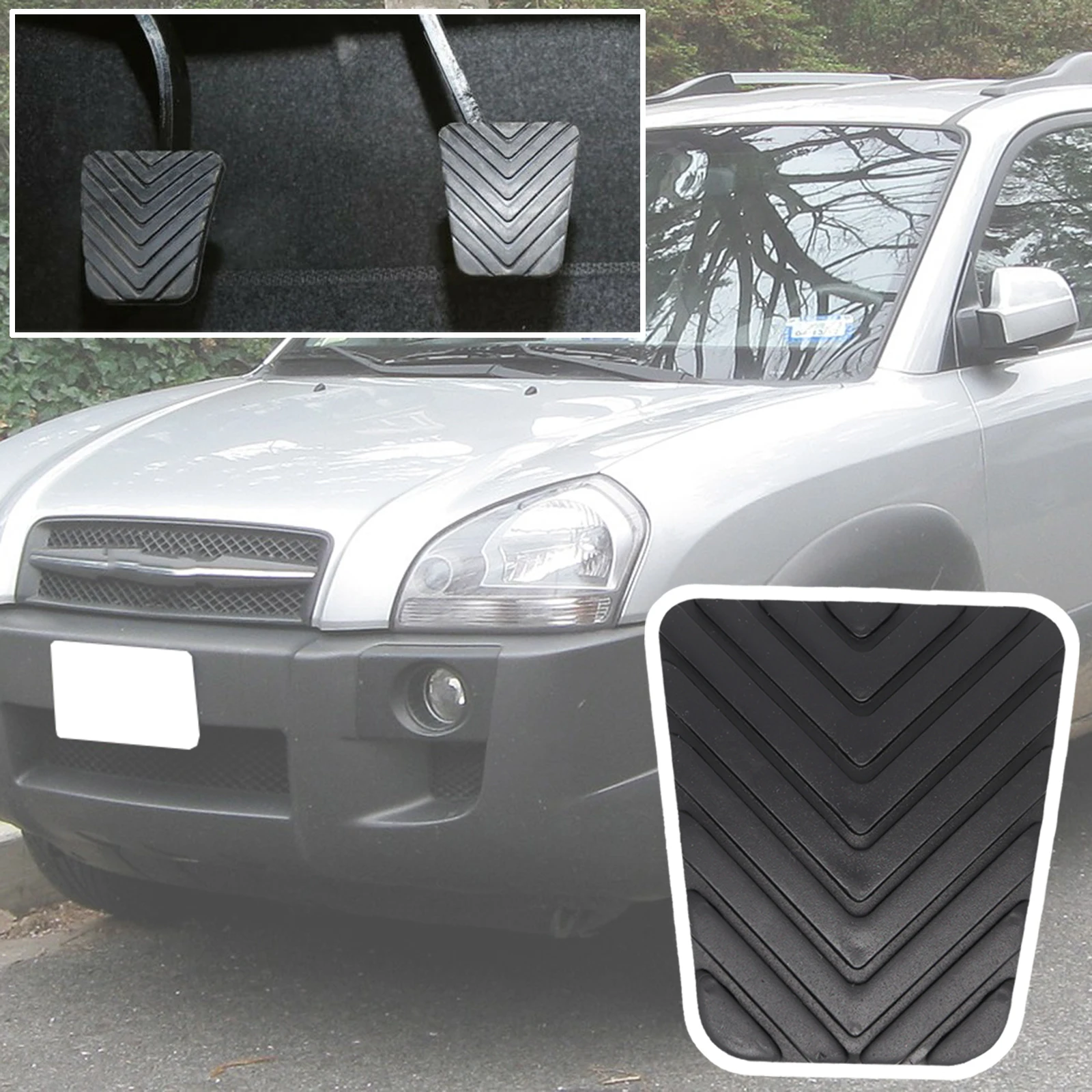 Rubber-Brake-Clutch-Foot-Pedal-Pad-Cover-Replacement-For-Hyundai-Tucson ...