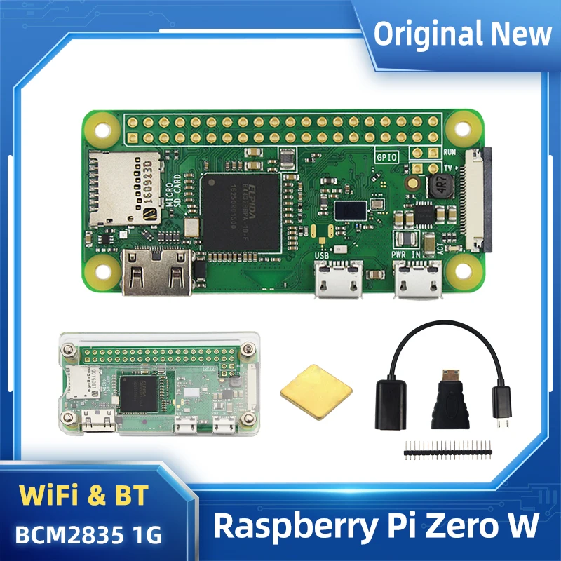 Raspberry Pi Zero W 1GHz BCM2835 CPU 512M RAM WiFi Bluetooth-compatible Optional Heatsink Case ...