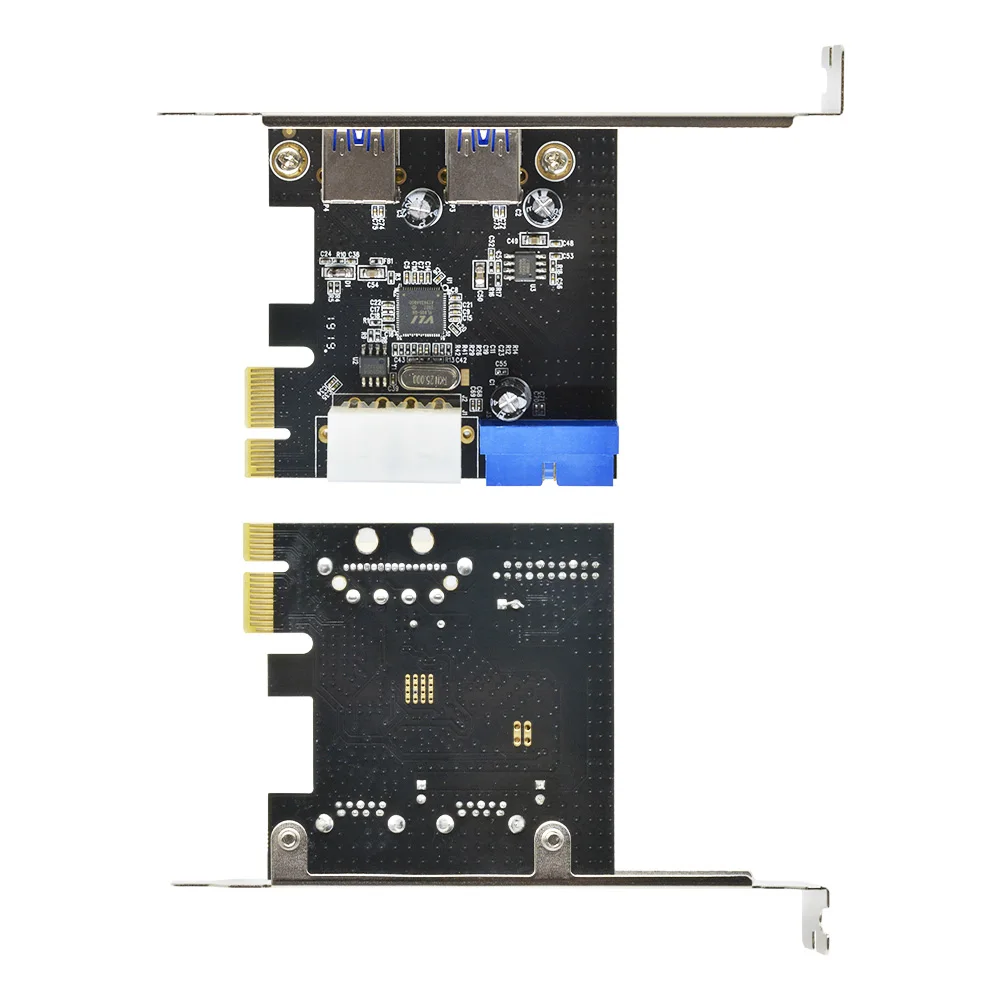 2 Port USB 3.0 PCI Express Adapter PCI E To USB 3.0 20pin Converter ...