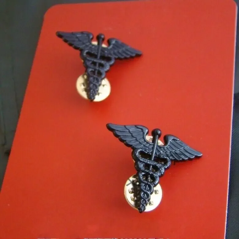 Pair-Us-Army-Medical-Service-Corps-Officer-Collar-black-Badge ...