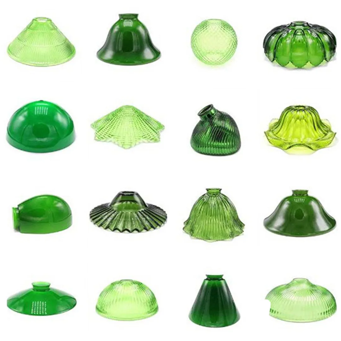 Abat-Jour-en-Verre-Vert-avec-Ouverture-Couvercle-de-Lampe-de-Table ...