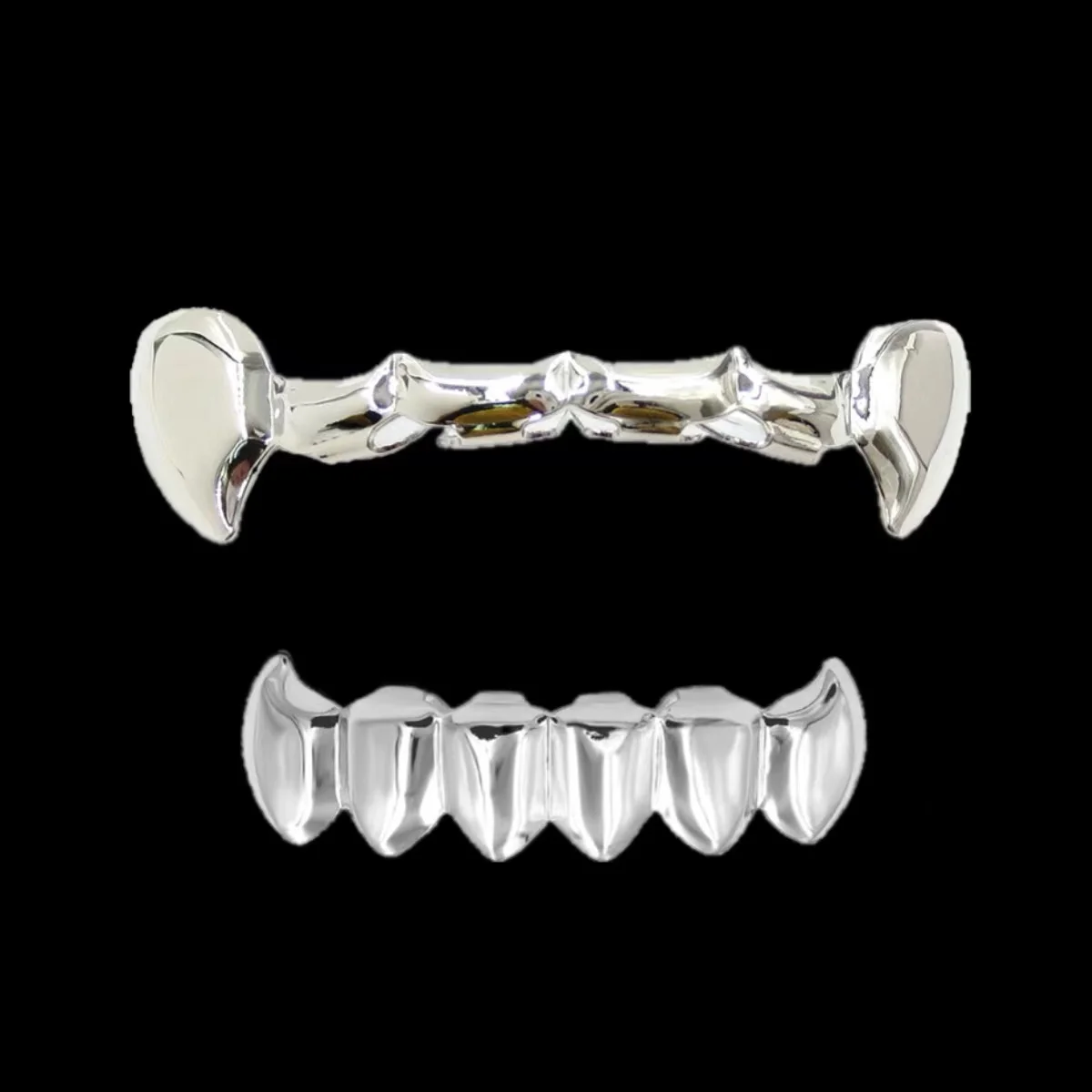 RACHELZ-Hip-Hop-DIY-Top-Bottom-Teeth-Grillz-Fangs-Fashion-Glossy-Tooth ...