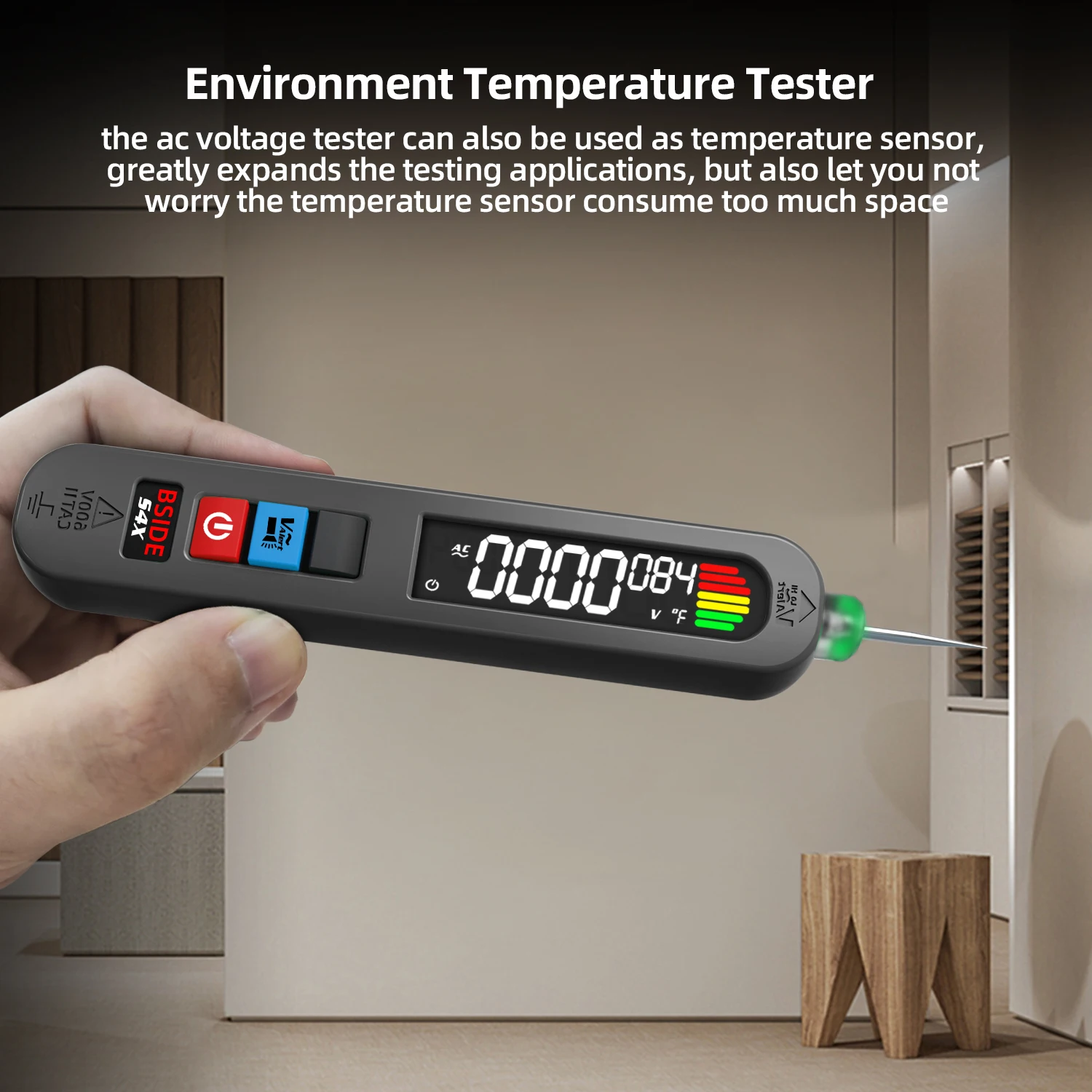 BSIDE Leakage Voltage Detector Tester Multimeter AC Creepage Electric ...