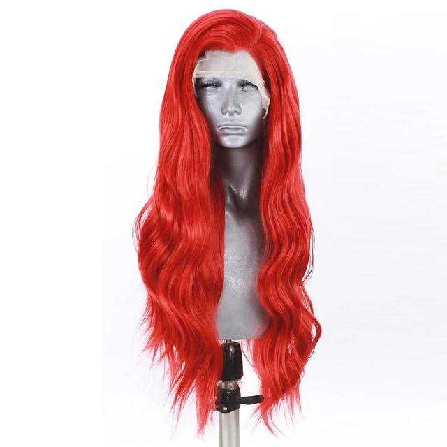 姫カット 中世の貴族風 ストレート レッド 赤髪 フルウィッグ かつら