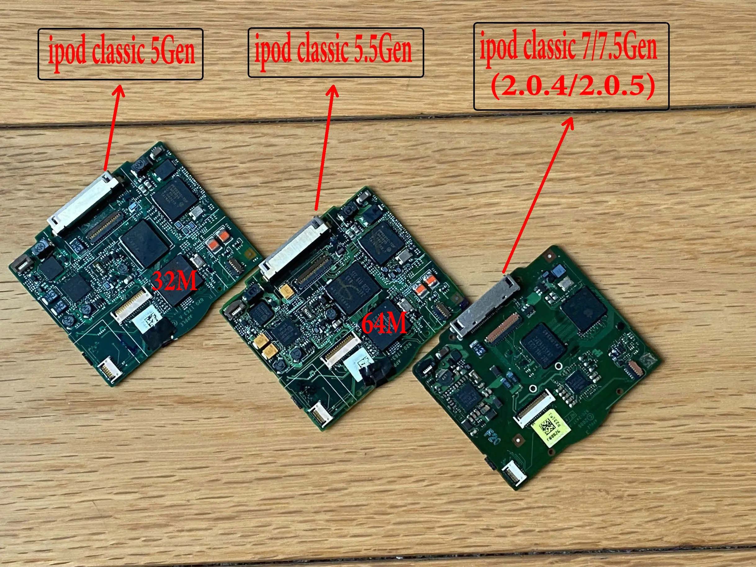 Knotolus logic board mainboard 32M 64M for iPod Classic 7th 5.5th 5th ...