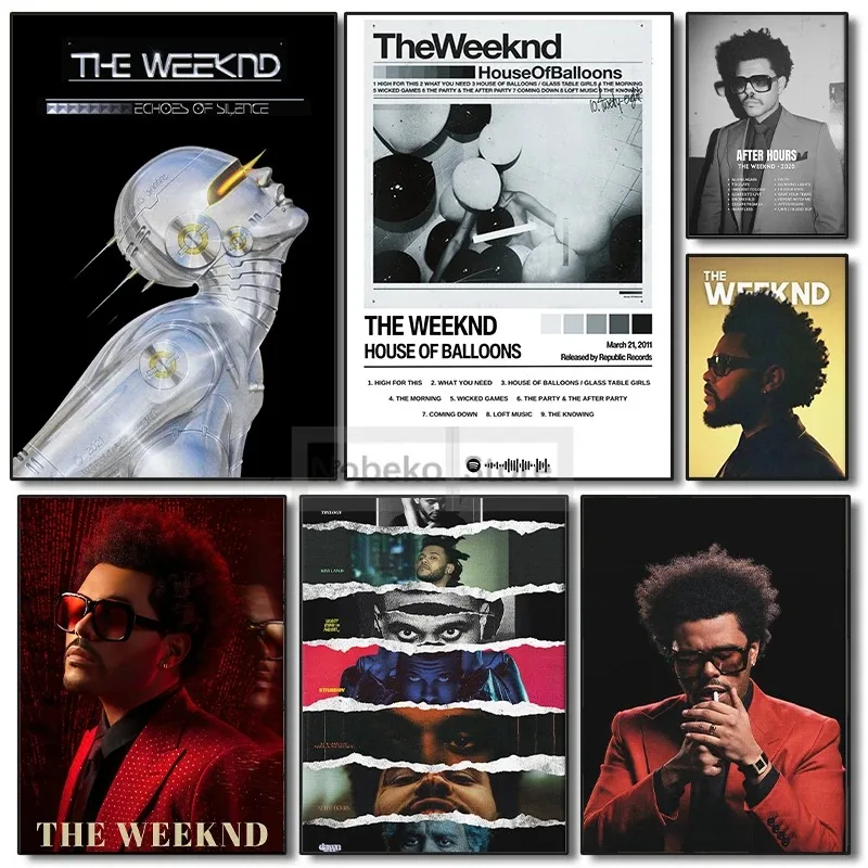 The-Weeknd-Starboy-After-Hours-Rared-Hip-Hop-Music-Album-Poster-Manga ...