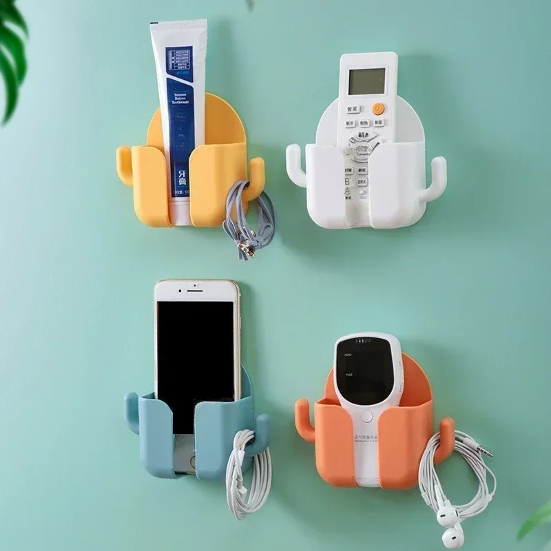 Wall-Mount-Phone-Holder-Storage-Box-Remote-Control-Mobile-Phone ...