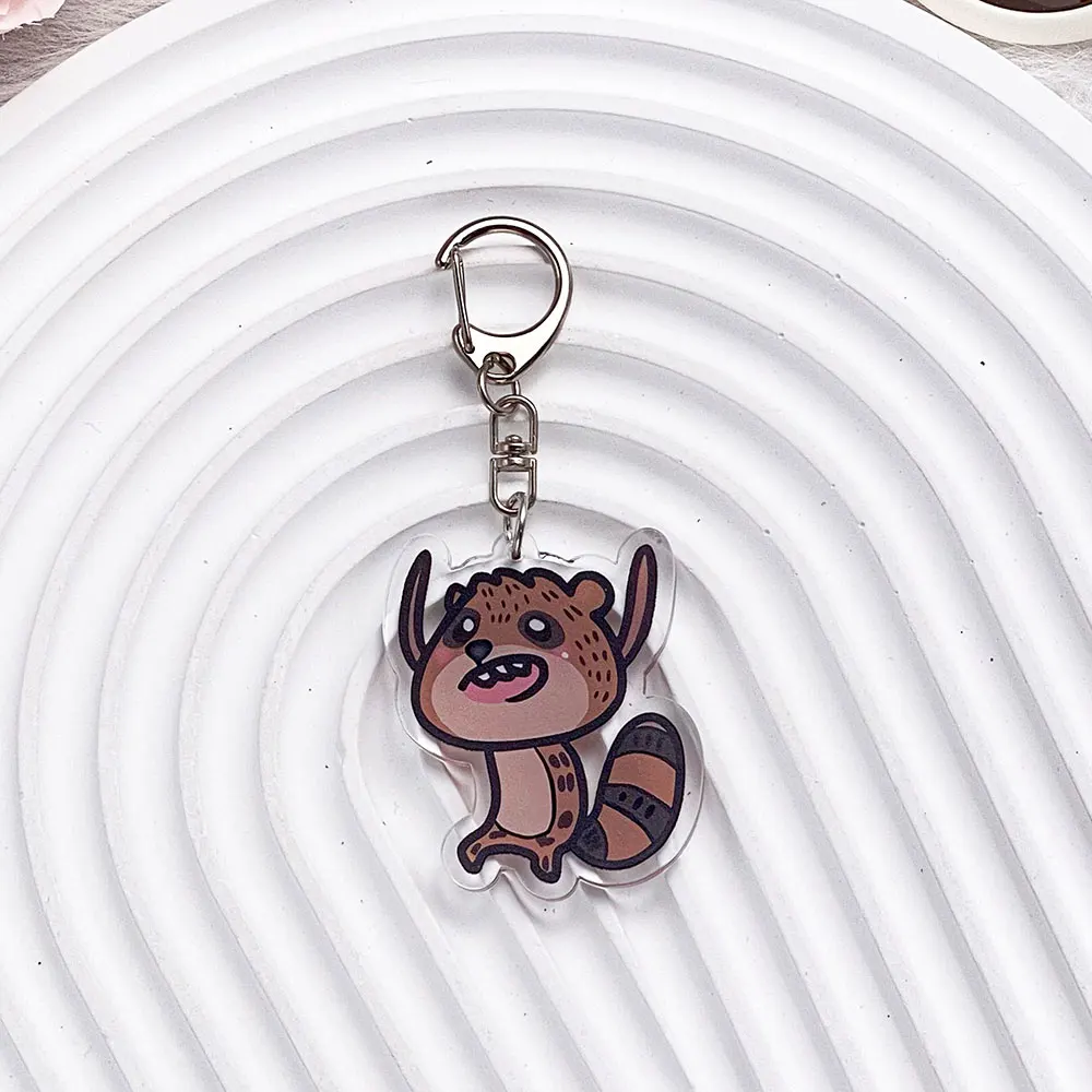 Cartoon Characters Regular Show Acrylic Keychain Accessories Mordecai ...