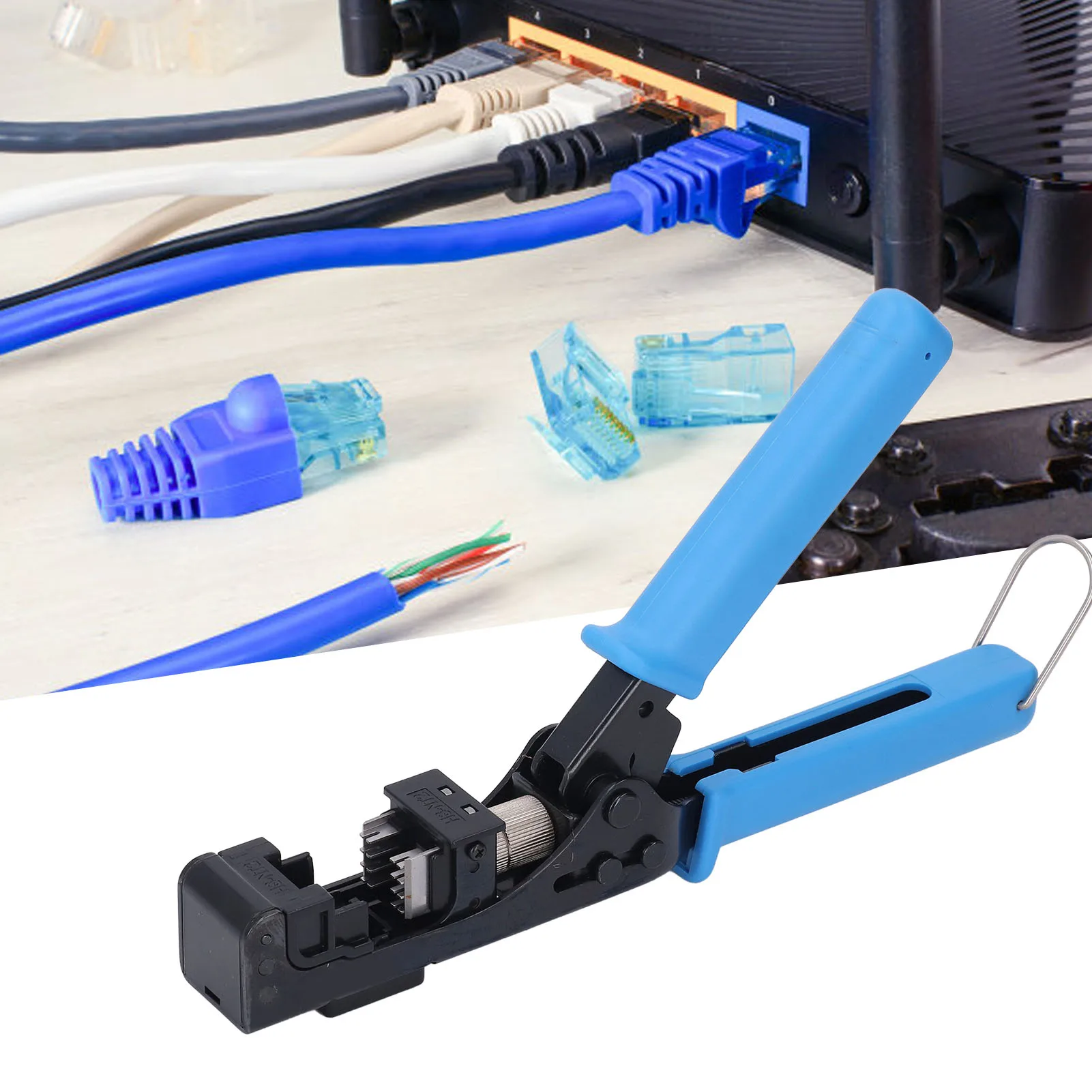 RJ45 Termination Tool High Efficiency Rustproof 90° Angled Speed ...