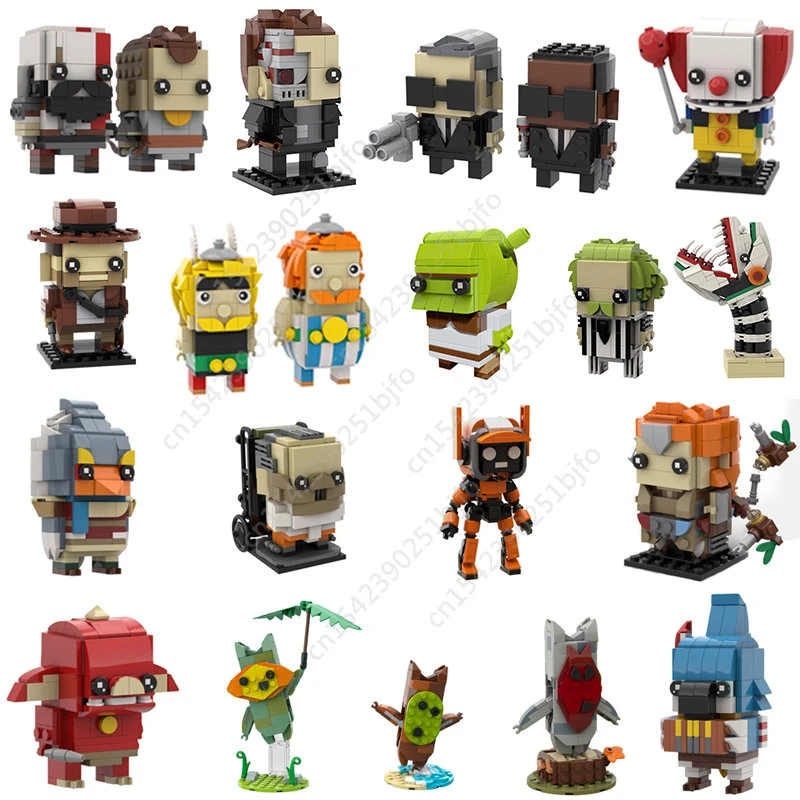 Moc Game Movie Series Brickheadz Action Figure | Movie Character Bricks ...
