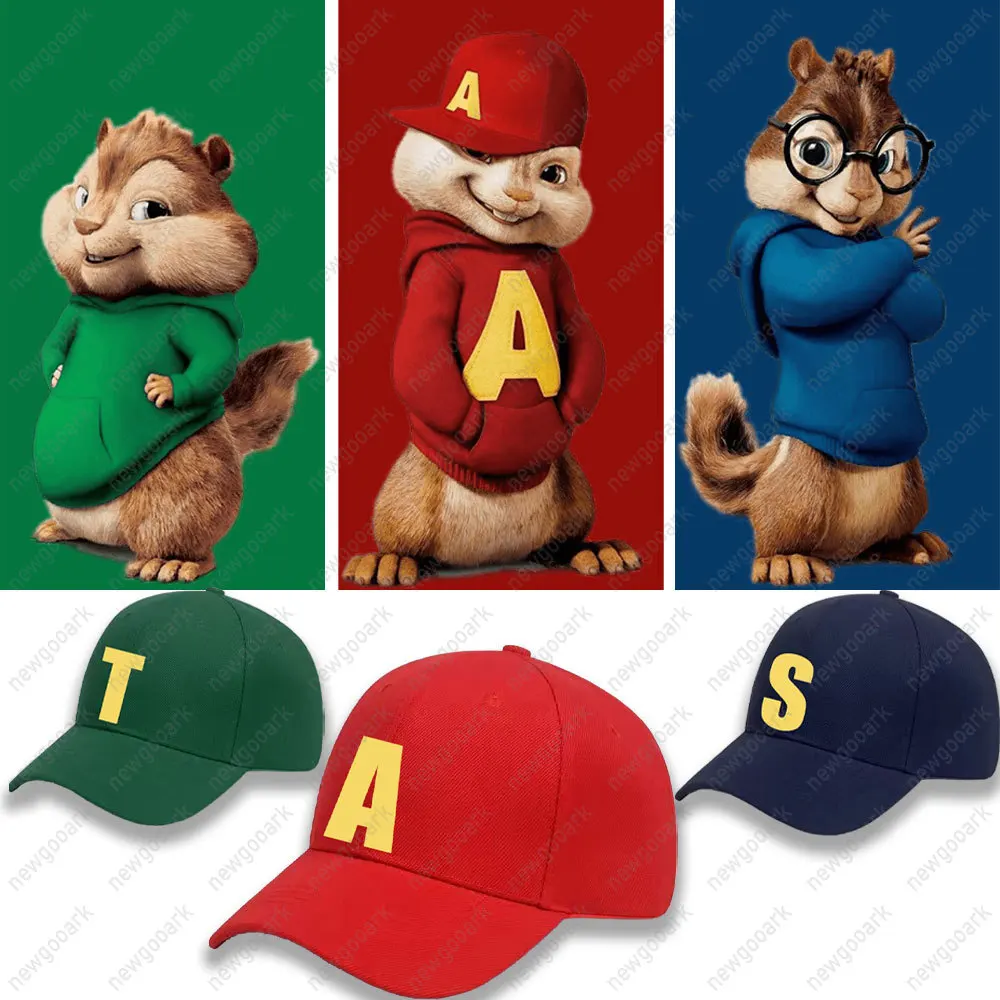 Alvin and The Chipmunks Red Adjustable Baseball Cap Unisex S/P Movie ...