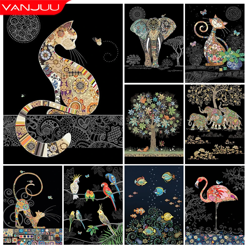 Abstract-Animal-Diamond-Painting-5D-Cat-Diamond-Art-Painting-DIY-Full ...