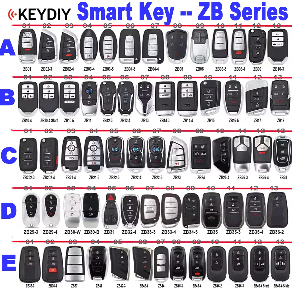Original KEYDIY KD Smart Key ZB Series ZB01 ZB02 ZB08 ZB10 ZB11 ZB12 ...