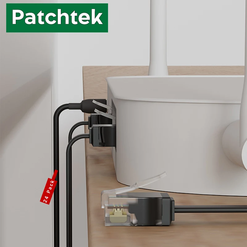 Patchtek-Cat6-24-Pack-Flat-Ethernet-Cable-Short-UTP-Cat6-Flat-Ethernet ...