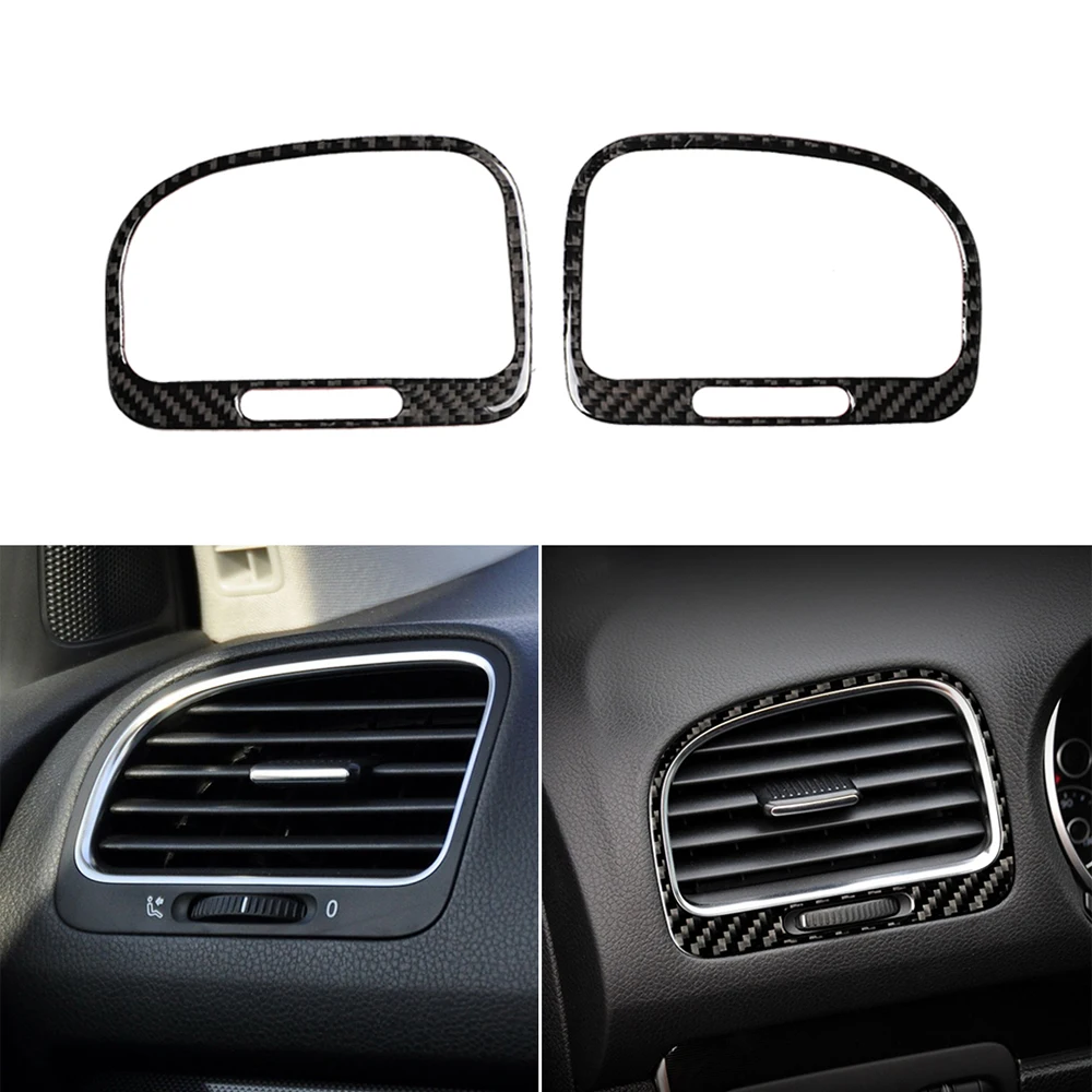 For Vw Golf 6 R Mk6 2008-2012 Carbon Fiber Interior Air Vent Trim Cover ...