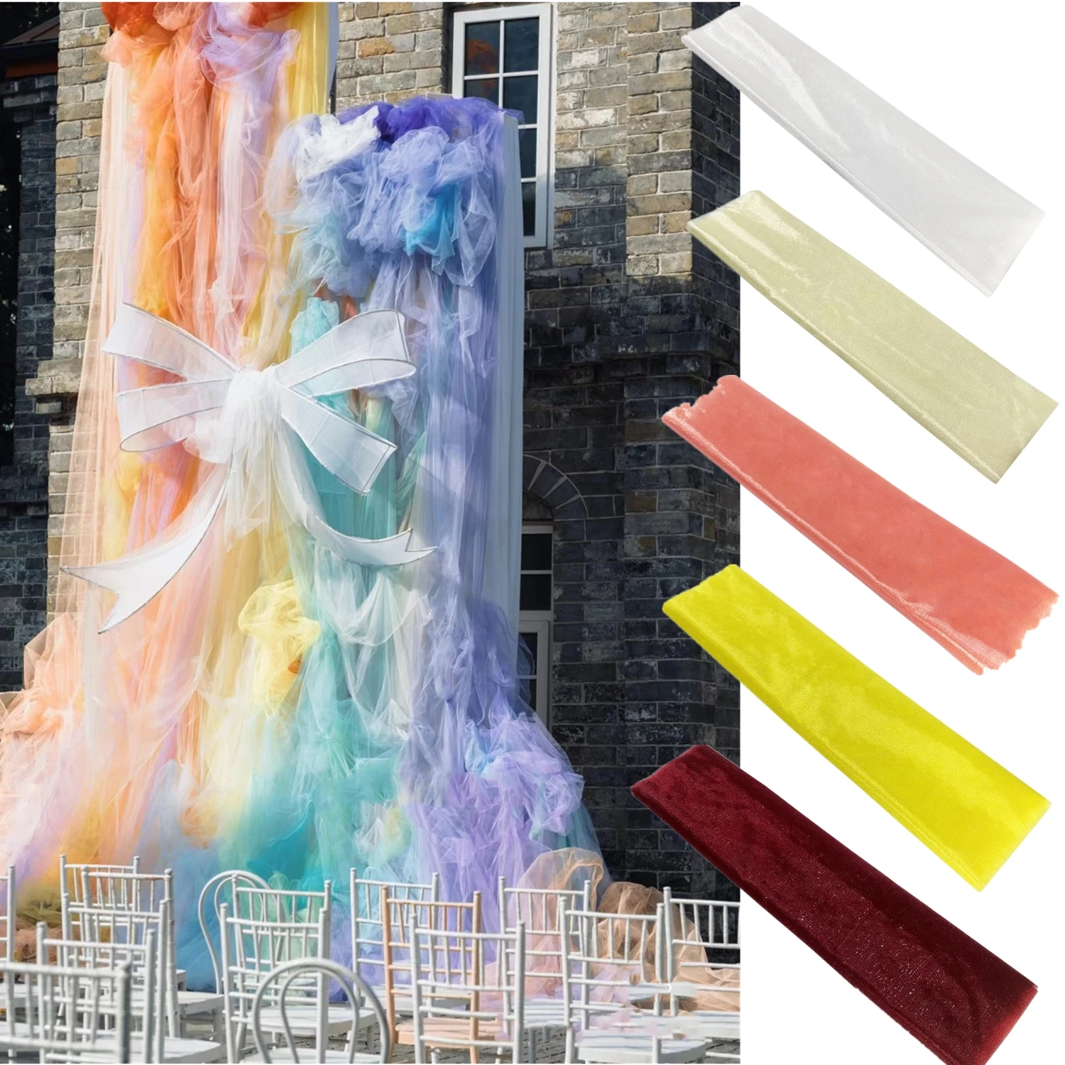 10-5M-Wedding-Arch-Draping-Chiffon-Fabric-Curtain-Tulle-Ceiling-Drapes ...