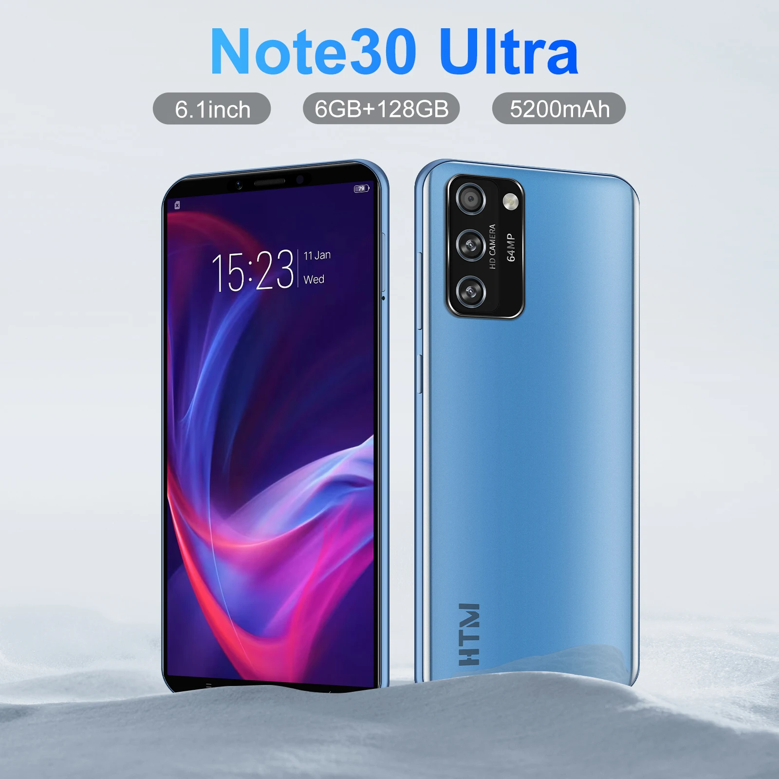 Telefones celulares Versão Global HTM Note30 Ultra Preço Baixo 128G ...