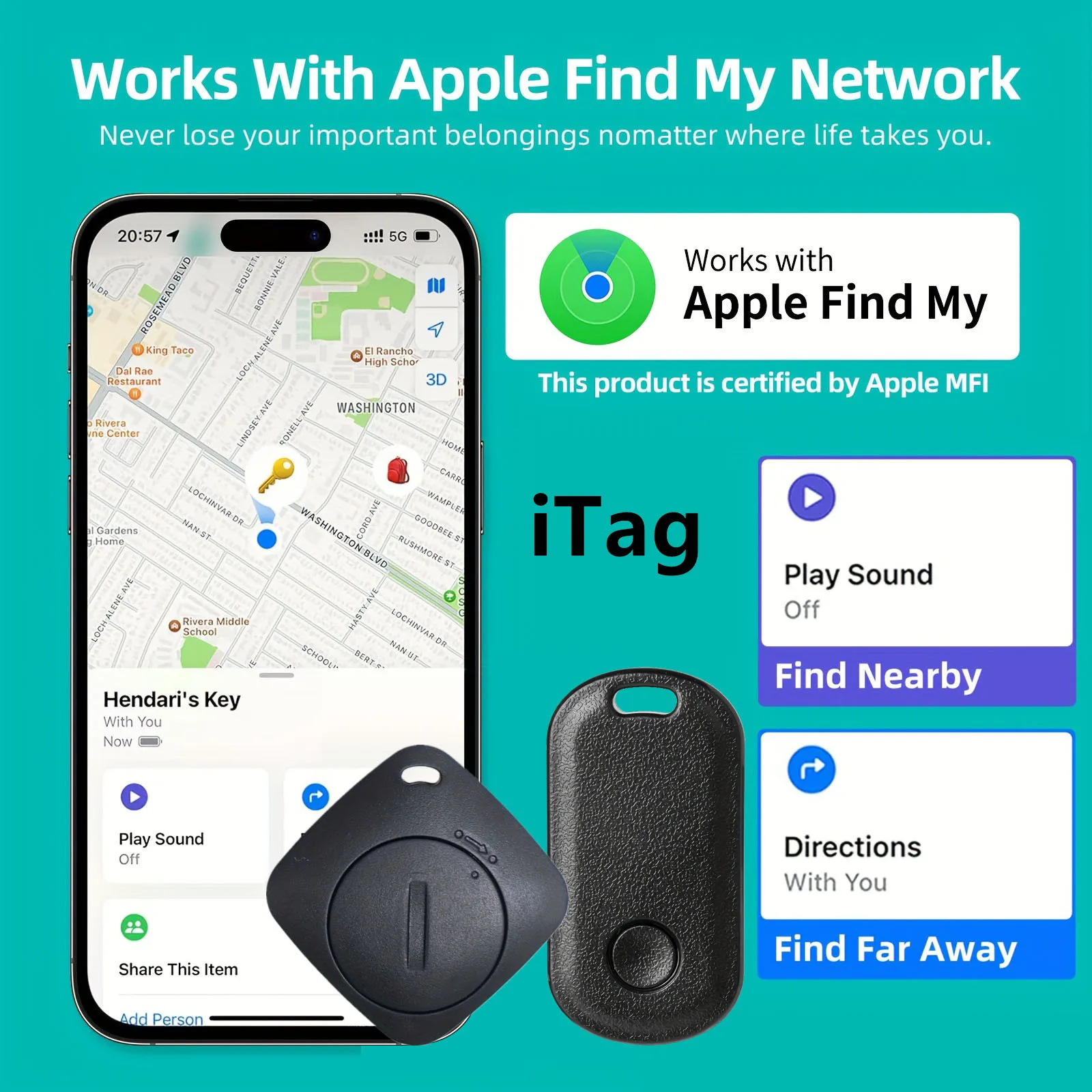 Smart-Key-GPS-Tracker-Bluetooth-Works-with-Find-My-APP-iTag-Global ...
