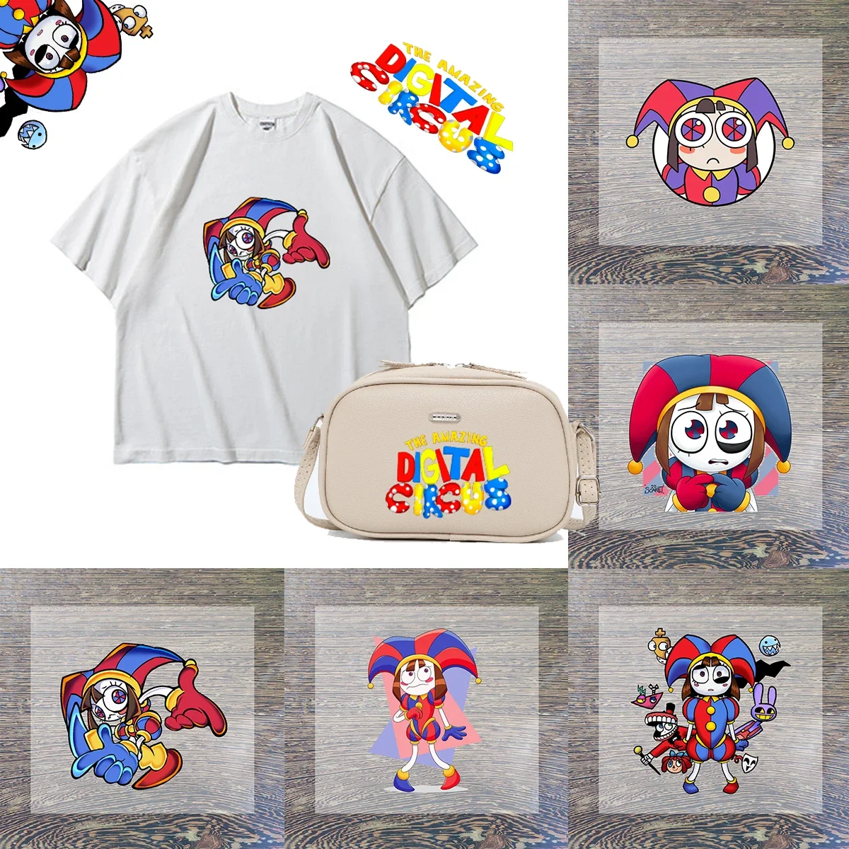 The-Amazing-Digital-Circus-Stickers-on-Clothes-Heat-Transfer-Thermal ...