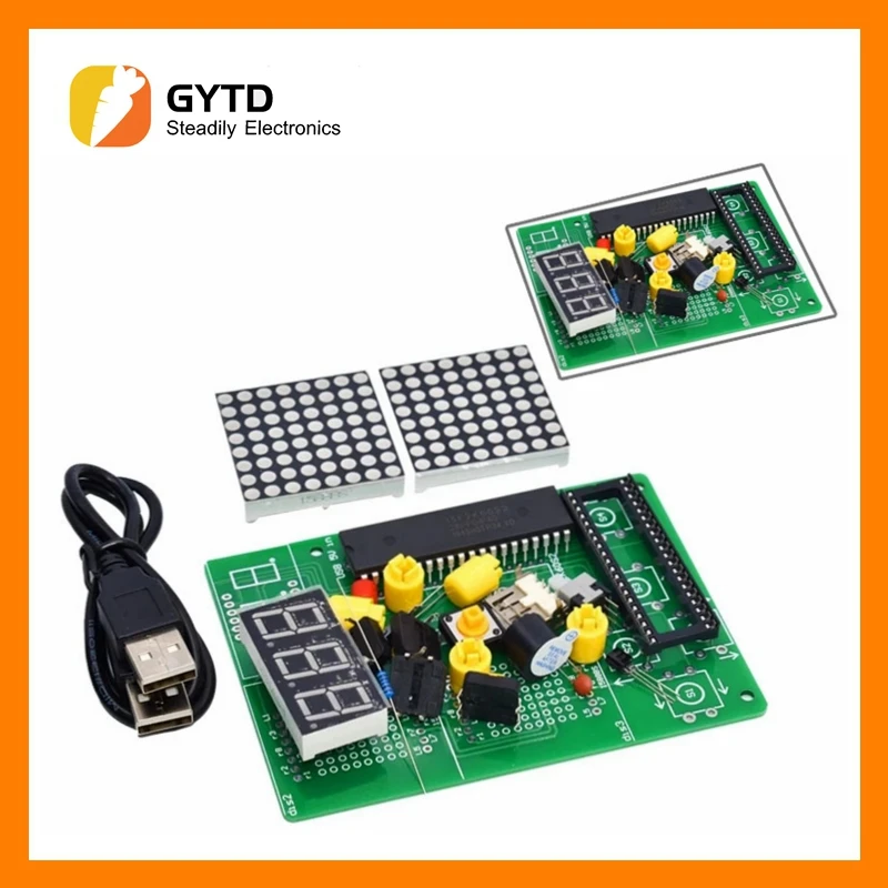 DIY-Game-Board-Kit-51-SCM-Chip-Retro-Electronic-Soldering-Practice ...