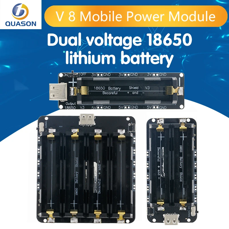 Two Voltage 18650 Lithium Battery Shield V8 Mobile Power Expansion ...