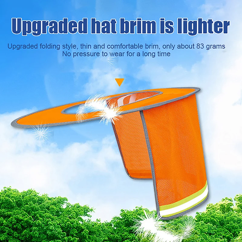 Summer-Sun-Shade-Safety-Hard-Hat-Neck-Shield-Helmets-Reflective-Mesh ...