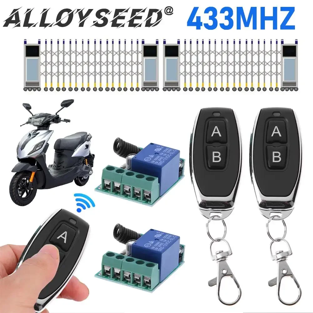 433Mhz-DC-12V-1CH-Universal-Wireless-Remote-Control-Switch-Relay ...