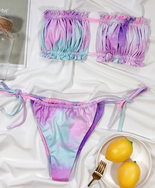 2023 Women Swimsuits Bandeau Micro Bikini Set Mujer Biquini Swimwear ...