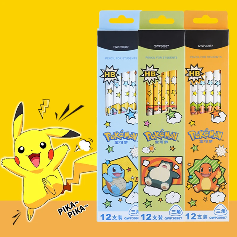12-cs-cs-1pc-Pikachu-ookemon-ninime-tatationary-et-et-arartoon-enencil ...