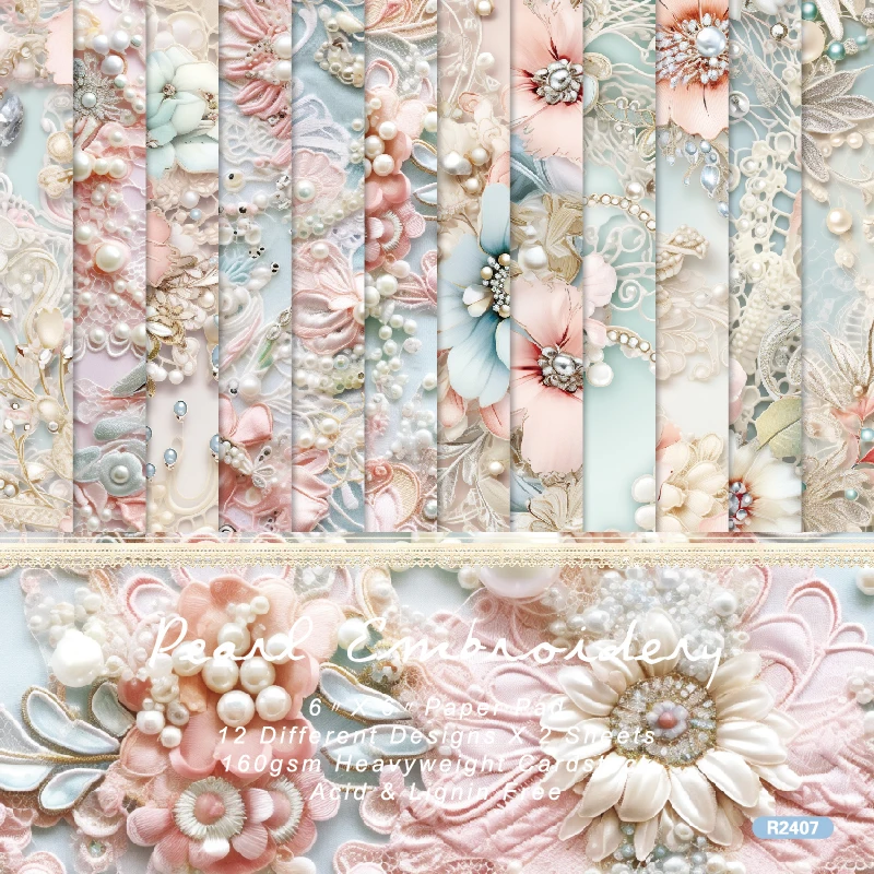 Panalisacraft-24-sheets-6-X6-Pink-Lace-Flower-Scrapbook-paper ...