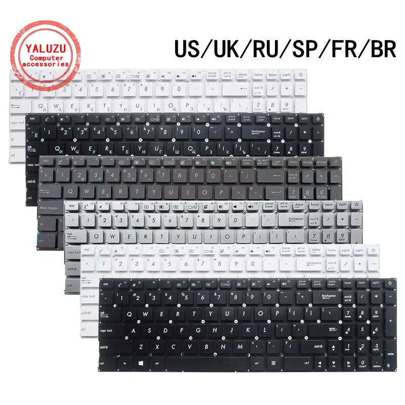 US/UK/RU/SP/FR/BR Laptop Keyboard For ASUS X540 X540L X540LJ X540CA ...