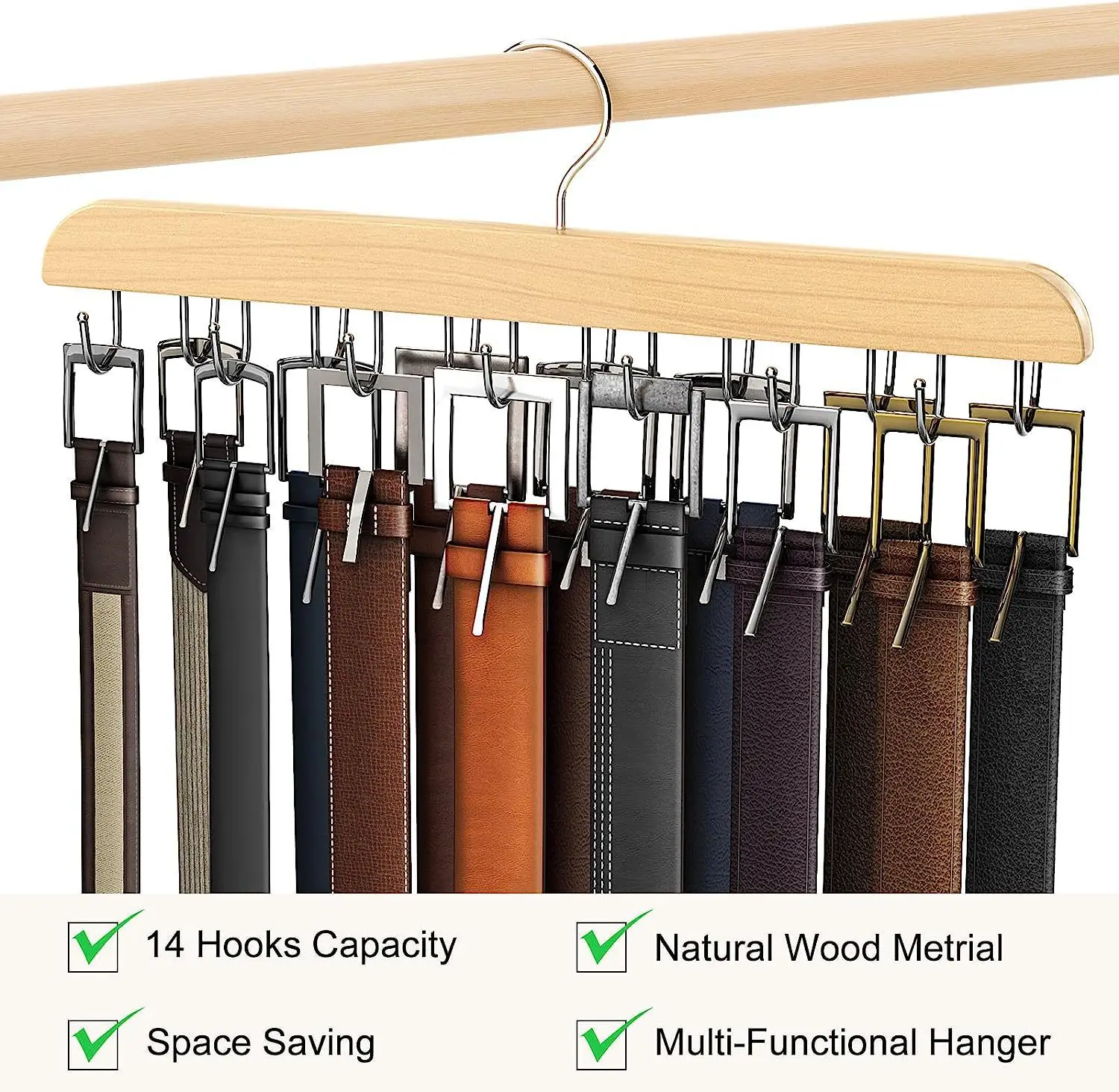 Wooden-Necktie-Hanger-Tie-Belt-Hangers-Scarves-Rack-Clothes-Hanger ...