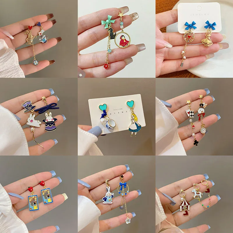Earring Alice Wonderland | Alice Wonderland Party Earring | Alice ...