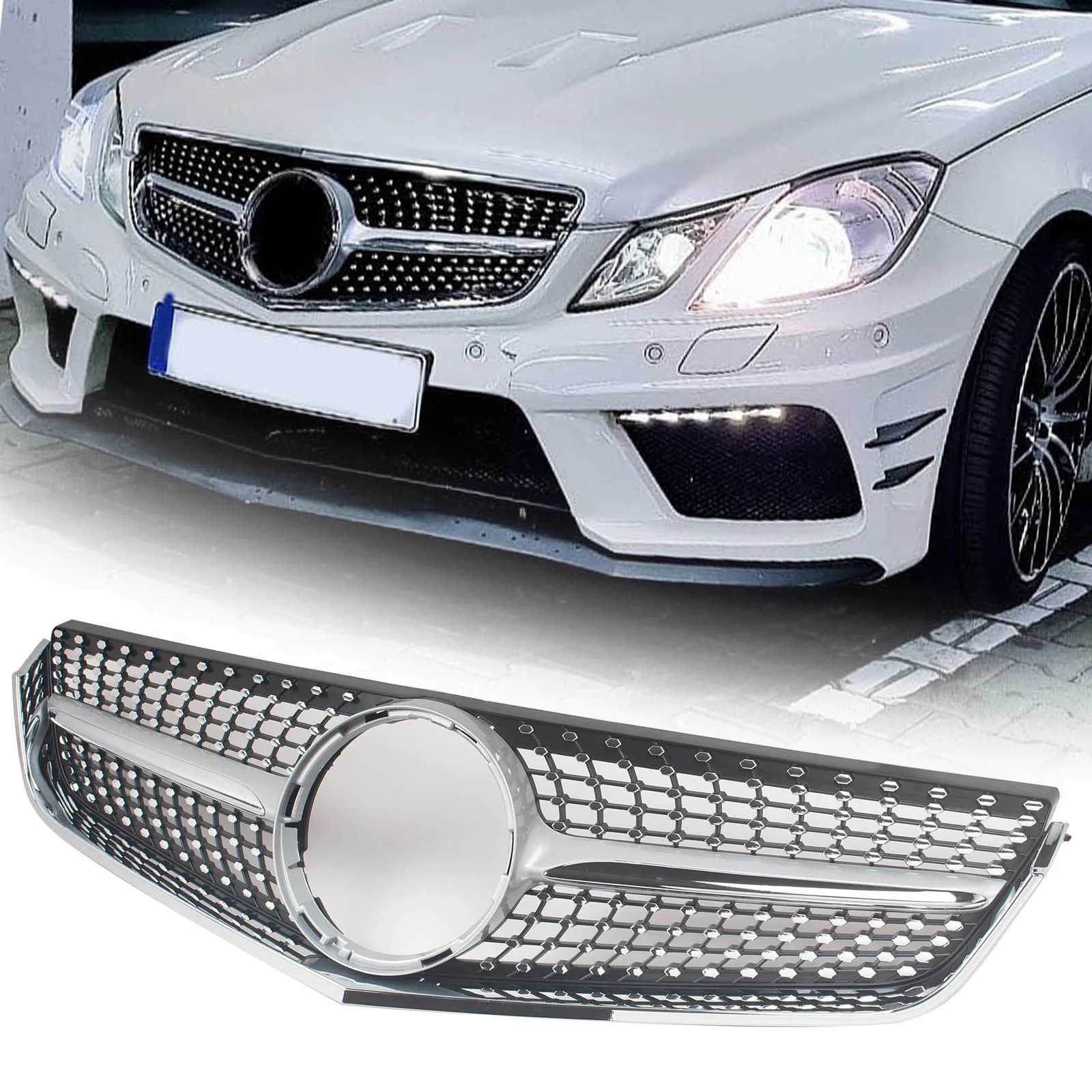 Car-Racing-Grills-Front-Radiator-Bumper-Grille-Grill-For-Mercedes-Benz ...