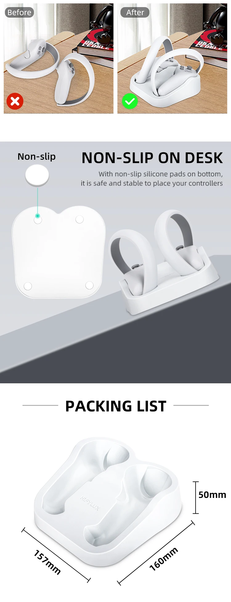 Hifylux Stand Base Anti-slip Holder Display Stand Dock Accessories for ...