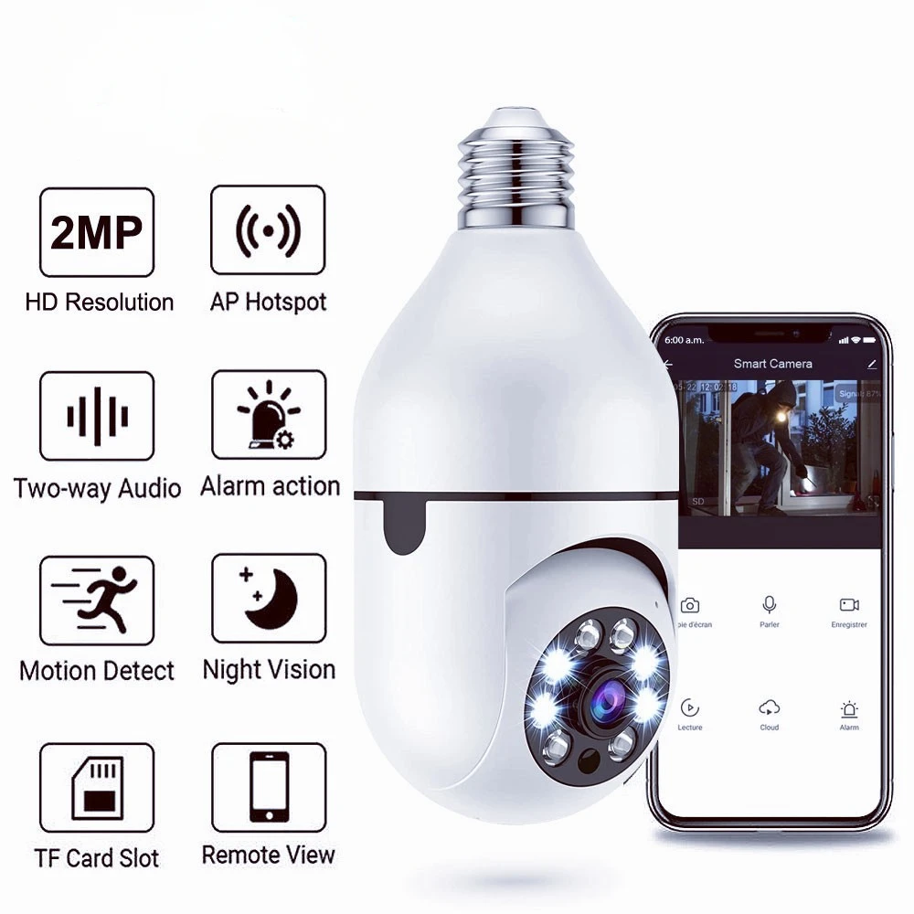 Wifi-E27-Bulb-2MP-wireless-Surveillance-Camera-IPTV-Night-Vision ...