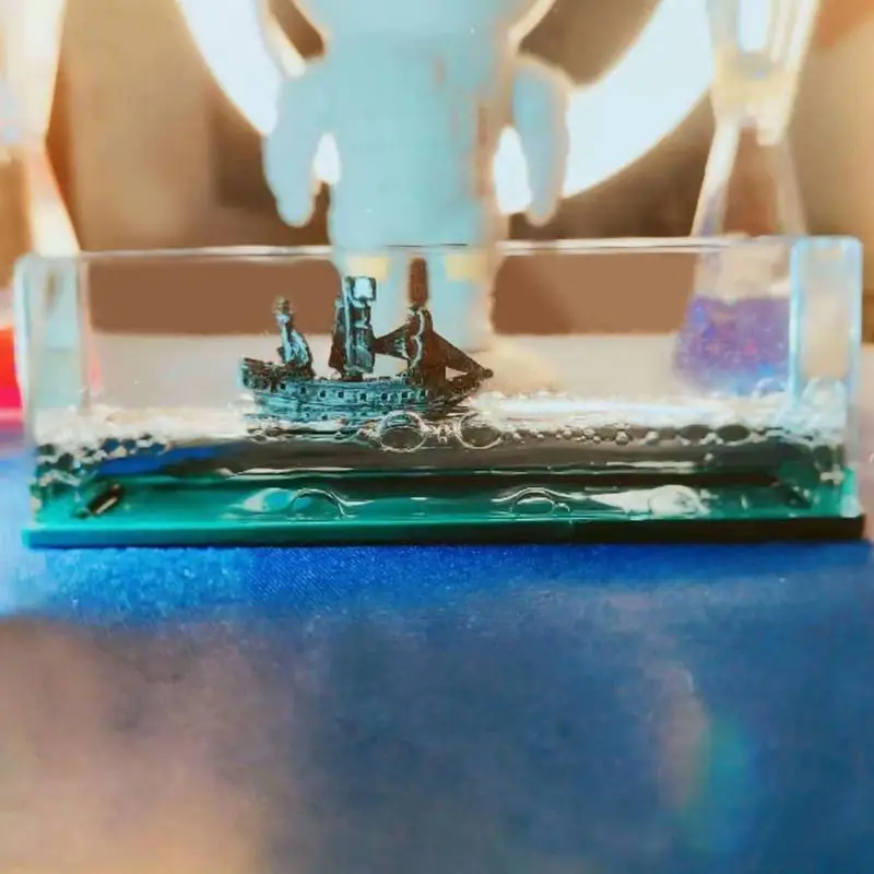 Acrylic-Cruise-Ship-Mode-Fluid-Drift-Bottle-Liquid-Pirate-Ship ...
