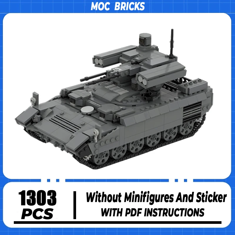 Moc-Building-Bricks-Military-Terminator-BMPT-72-Tank-Model-Technology ...