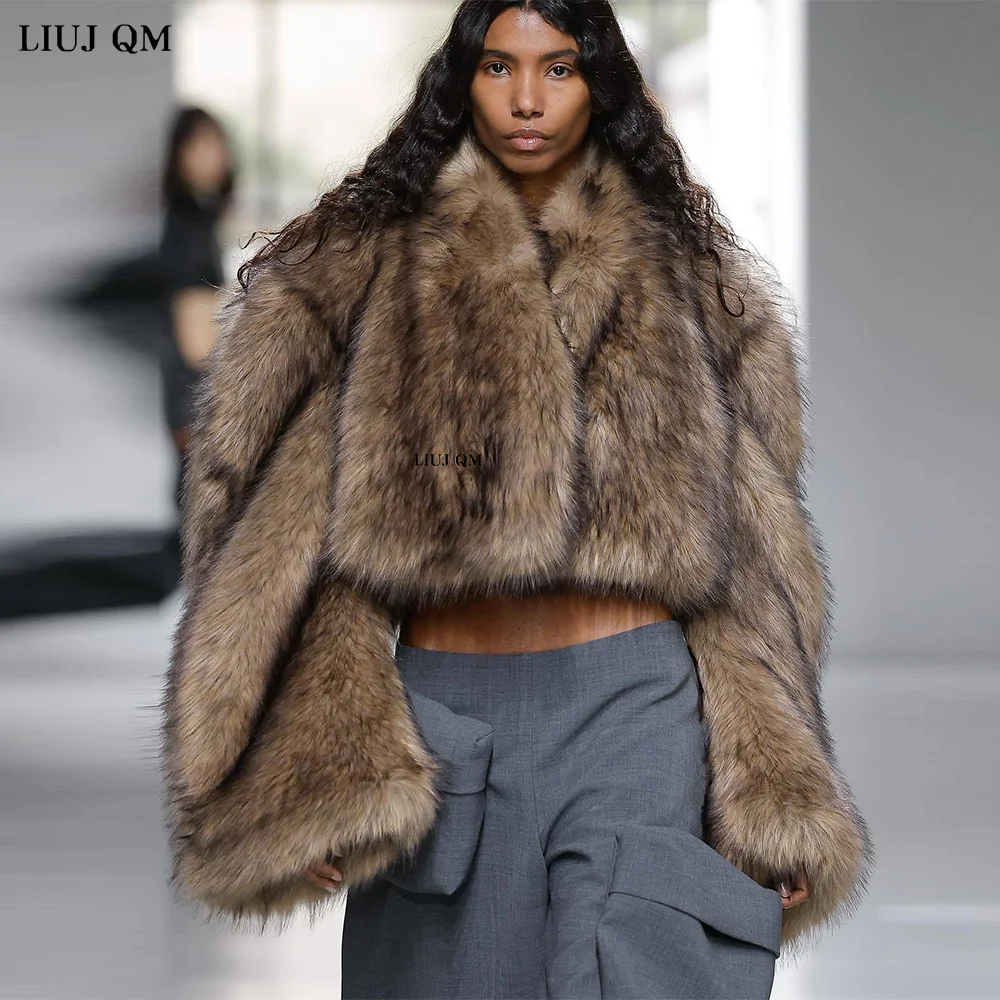 Winter-Women-Clothing-Short-Fur-Coat-Fluffy-Faux-Fur-Jacket-Furry ...